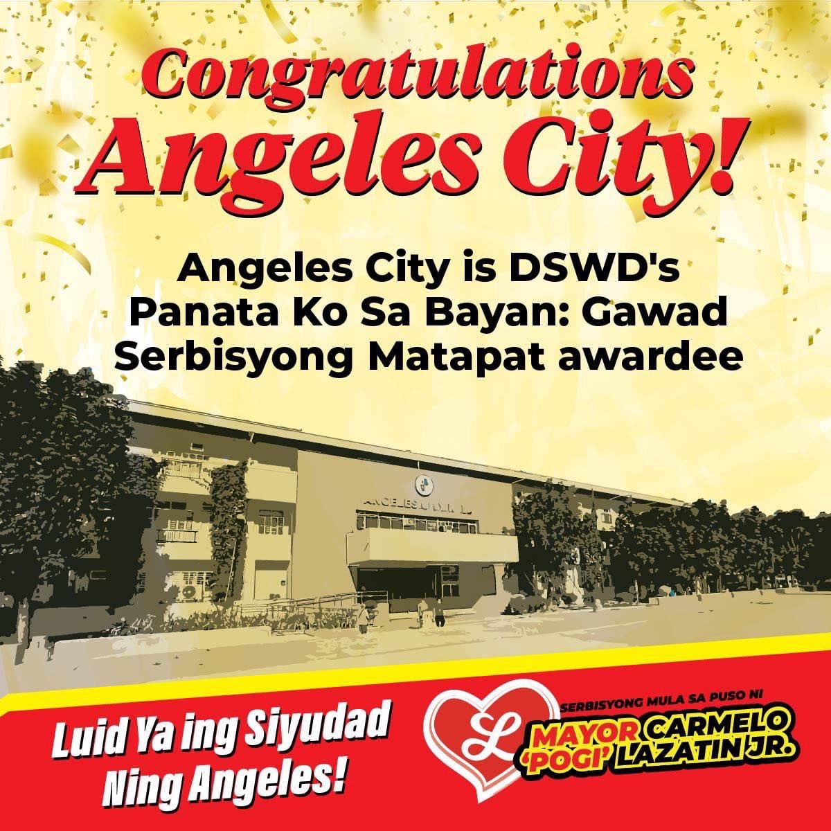 Angeles City is DSWD's Panata Ko Sa Bayan: Gawad Serbisyong Matapat ...